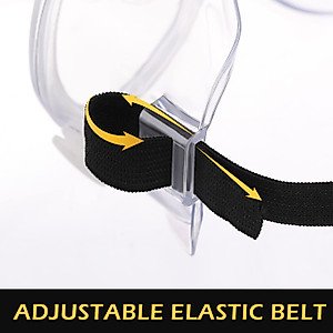 Yunsailing 30 Pack Protective Safety Goggles Clear Lab Goggles Over Glasses Anti Fog Eye Protection Goggles for Men Women (Clear)