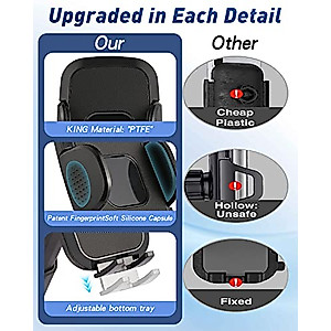 MLIFEMFUL Phone Mount for Car, 3 in 1 Car Phone Holder Mount Long Arm High Temperature Resistance Suction Cup,Cell Phone Holder for iPhone & All Smartphone Dashboard Windshield Vent Clip Compatible