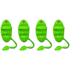 Plastic Bird Feeding Holder for Birdcage Parrots Feeder Basket Bird Supplies Fruit Vegetable Cuttlebone Container 4 Pieces, Green