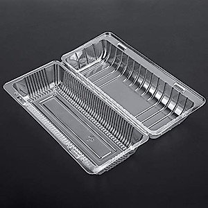 Alinory Storage Box, 25 PCS Plastic Hinged Loaf Container Food Fruit Storage Box(22.5 * 12.7cm)