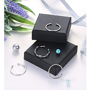 JOERICA 4 Pcs 925 Sterling Silver Rings for Women Hypoallergenic Open Thin Band Rings Adjustable Minimalist Plain Twist Stackable Rings Set