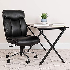 Flash Furniture HERCULES Series Big & Tall 400 lb. Rated Black LeatherSoft Executive Ergonomic Office Chair with Full Headrest