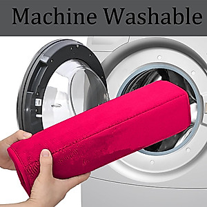 RUN HELIX Red Bathroom Rugs Memory Foam Bath Mat Set 3 Piece Non-Slip Rugs,Absorbent Shaggy Rugs,Machine Wash, Perfect Plush Mats,Washable Carpets with U-Shaped Toilet Rug-Rug