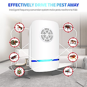 Sroker 6 Packs Ultrasonic Pest Repeller, Electronic Repellent Plug in Indoor Control for Insect, Roach, Mice, Spider, Ant, Bug, Mosquito House, Garage, Warehouse, Office, Hotel