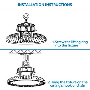 LEONLITE LED High Bay Light 240W 33,600lm 1-10V Dimmable UL Listed 5000K Daylight, 100-277V IP65 Commercial UFO LED High Bay Light for Gym Factory Warehouse Barn