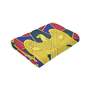 moremohome Anti Pilling National Guard Bureau Organizational Badge Throw Blanket 60"x50" Inches Soft and Comfortable Flannel Throw Blankets