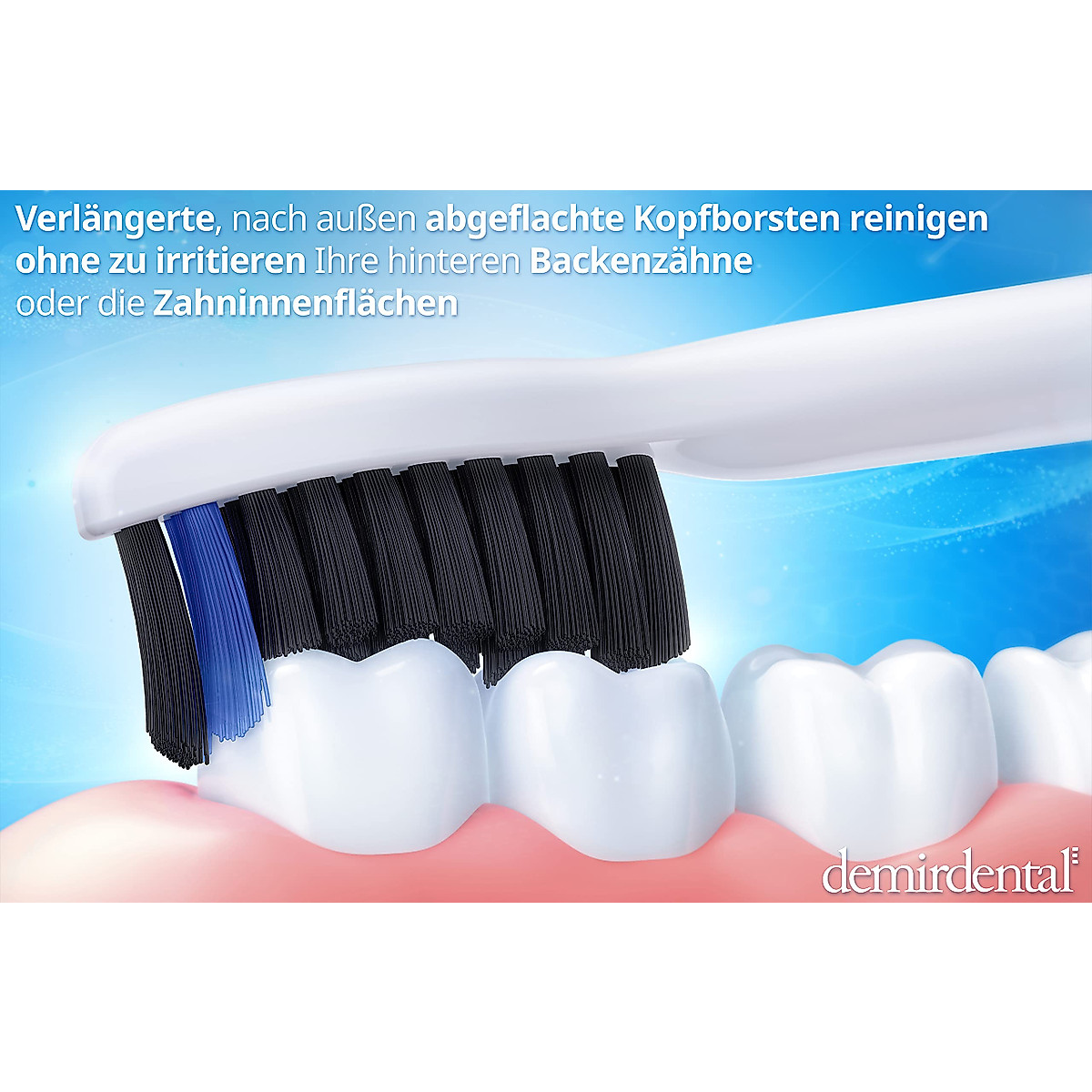 Toothbrush Heads Active Charcoal Hard Compatible with Philips Sonicare Toothbrush Heads - Replacement Heads for Natural Cleaning - Hard Brush Heads - White - HX9058-8 Pack