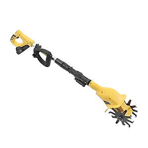 Cordless Tiller Cultivator, 6.7" Depth and 4" Width Handheld Garden Cultivators with 20 Manganese Steel Tines Household Electric Rototiller for Farm, Park, Garden, Yard to Plow, Turn Soil, Weed