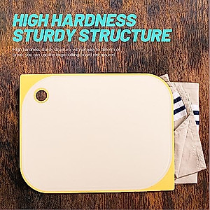 Kichvoe Plastic Cutting Board Kitchen Chopping Board Multifunction with Hanging Hook for Food Fruit Vegetable Meat Camping Supplies