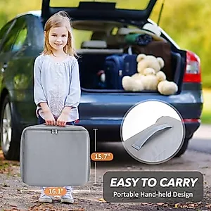 Portable Baby Diaper Changing Pad with Soft Cover & Handle, Waterproof Lining Foam Contoured Changing Table Pad for Dresser, Prefect Gift for Travel Outdoor (32”×16”)