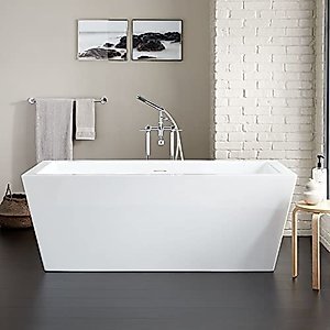 Signature Hardware 920511-71-I Eaton 71" Acrylic Soaking Freestanding Tub with Integrated Drain, Overflow and Foam Insulation