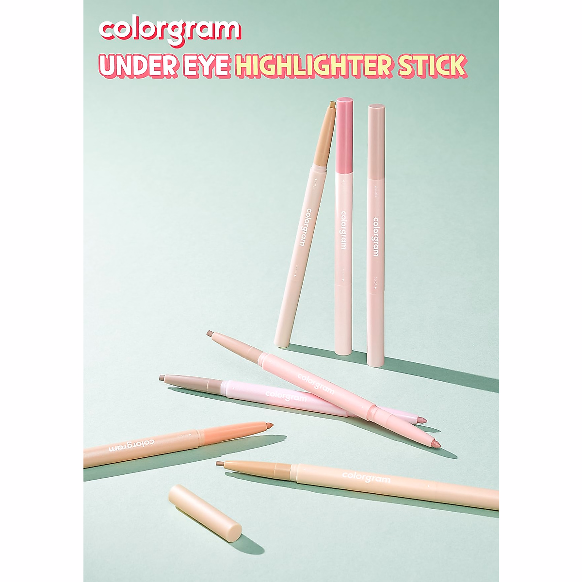 COLORGRAM Under Eye Highlighter Stick 03 Real Tone | Silky-smooth Long-lasting Highlighter & Contouring Stick for Smudge-proof Shining Daily Makeup