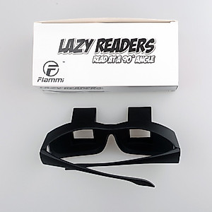 Flammi Lazy Glasses Prism Glasses Horizontal Spectacles Lie Down for Reading/Watching TV (Plastic, Black)