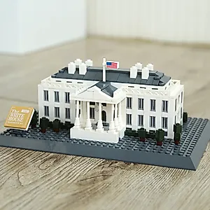 WANGE Building Block Toys The White House Model (770 Pieces) The World's Great Architecture Series Collectible Famous Landmarks Excellent Gift for Teens and Adults