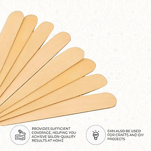 ForPro Professional Collection Premium Wood Applicators, Non-Sterile, Hair Removal Waxing Sticks, Large, 6" L x .75" W, 100-Count