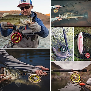 Maxcatch Advance Fly Fishing Rod 5/6/8wt 9FT Super Light Fast Action Flexible Resins Handle with Cordura Tube Fishing Pole (9ft 5wt 4sec)