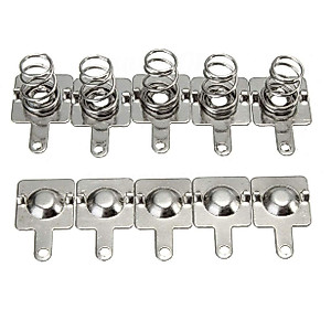 YXQ 100Pairs AA Battery Spring Plate Set Contact Positive Negative Conversion Silver Tone