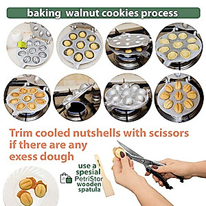 Walnut Cookie Mold (Oreshek) Maker 9 Halves Nuts Big Oreshki Russian Soviet Cookies Pastry