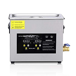 Rio & Dio 6.5L Ultrasonic Cleaner with Digital Timer&Heater Professional 180W Ultrasonic Cleaner for Watch Glasses Tools Instruments Industrial Parts Cleaning