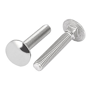 uxcell M6x35mm 304 Stainless Steel Fully Thread Square Neck Carriage Bolts DIN603 10pcs