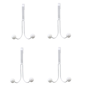 Dependable Industries inc. Essentials 4 Pack Over The Door Hooks for Home and Office Organization! Hang Coats, Bags, Hats, Scarves, Pants, and Holiday Decorations Efficient and Versatile