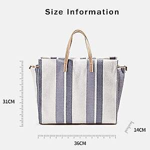 Canvas Tote Bag Women Large Handbag Satchel Shoulder Crossbody Bag Stylish Hobo Bag for Work Travel School