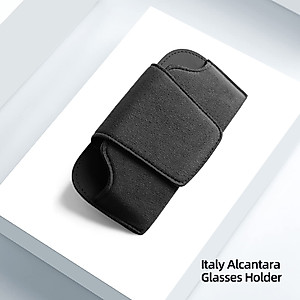 Alfanxi Sunglasses Holder for Car Sun Visor, Universal Organizer Box, Vehicle Visor Accessories Protective Storage Case Compatible with Most of Cars (Black)