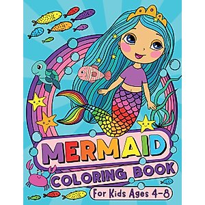 Mermaid Coloring Book: For Kids Ages 4-8 (US Edition) (Silly Bear Coloring Books)