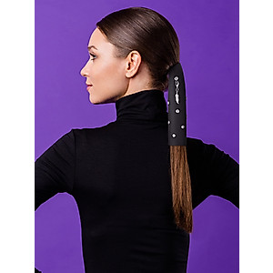 Otuuz 4 Pcs Leather Hair Wrap Motorcycle Ponytail Hair Wrap Hair Ties for Woman PU Hair Wrap Thick Ponytail Holder Braided Helmet Hair Accessories for Women(6 Inch,Black, Coffee, Brown, Reddish Brown)