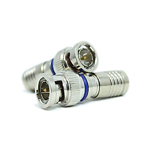 eSecure 100PCS CCTV Male BNC Compression Connector RG59 Coax Cable Adapter for Security Camera