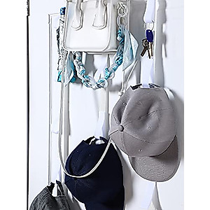 27 Hooks hat rack for wall Baseball Wall Mount Hanger Closet Ball Caps 3 White Sturdy Hat Rack over The Door Hanging Cap Display Organizer for Organization Women Man Girls Teen Kids Storage
