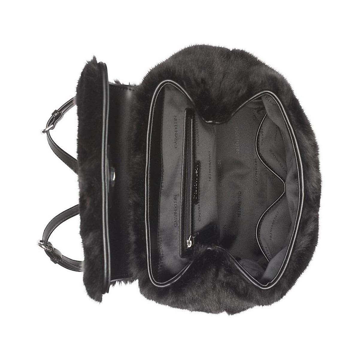 Calvin Klein Women's Leilani Micro Pebble Backpack, Deep Black, One Size