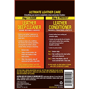 Lexol 90150 Leather Deep Cleaner & Conditioner Dual Canister Wipes, 40-Sheets