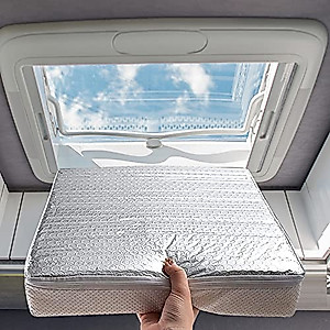 Losrik 2Pack RV Vent Insulator - 14″x14″x3″ RV Skylight Cover with Reflective Surface, Camper Skylight Shade Thick Insulating Foam Instant Energy Savings for Travel Trailers