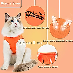 MESHEEN 2 Pieces Dog Lightweight Shirt for Small Dogs Made of Soft Breathable Quick Dry Stretch Fabric, Sleeveless Casual Dog Clothes Printed Original Cute Pattern