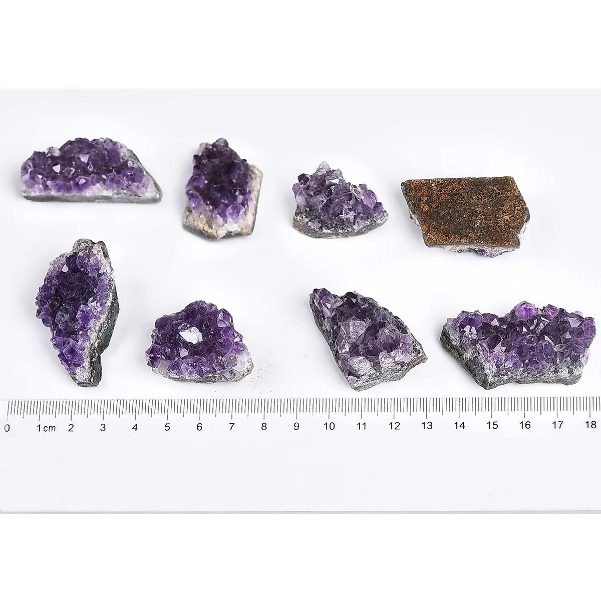 JIC Gem 1.1 LB Amethyst Clusters Natural Raw Amethyst Geode Rock Crystal Healing Stones Witchcraft Gemstone Specimen