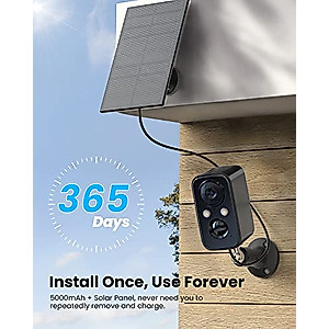 FOAOOD Security Cameras Wireless Outdoor with Solar Panel Cameras for Home Security, Home Camera with Color Night Vision, PIR Human Detection, 2-Way Talk, IP66 Waterproof, (2Packs-Black)