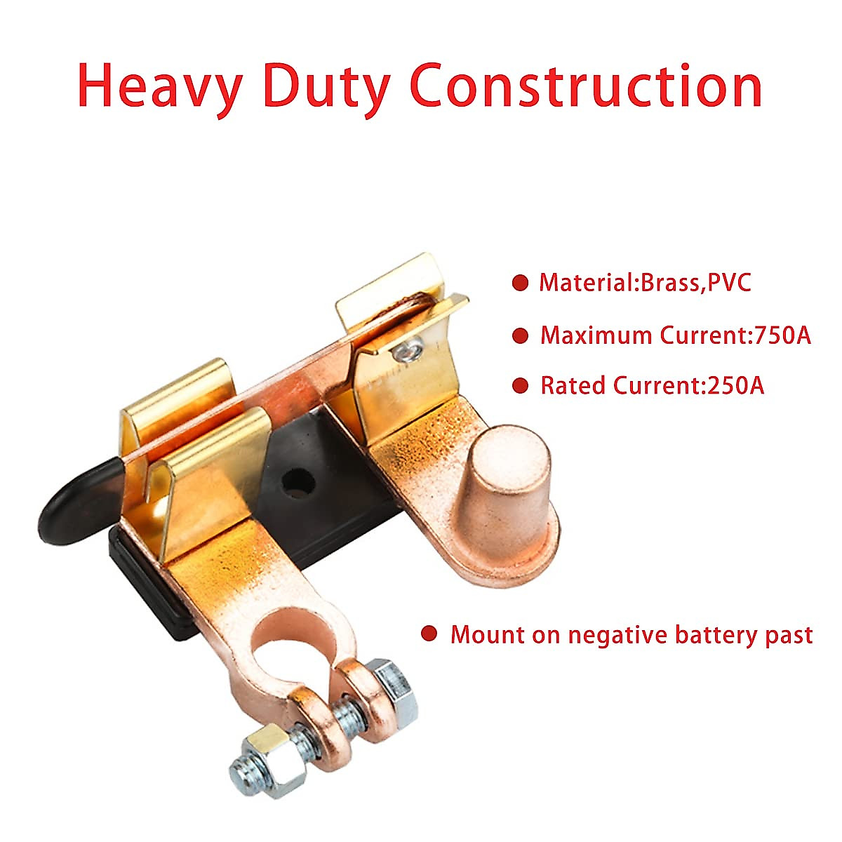 Top Post Knife Blade Master Switch, 12V 24V Battery Disconnect Switch, Isolator Power Shut Off Cut Off, Automotive Accessories Universal for Car, Marine, Boat, RV, ATV, Motorcycle