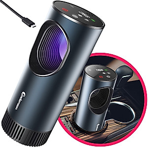 Adamson A90 + 4 in 1 + True HEPA Filter + Activated Carbon Filter + U+V Light + Air Quality Monitor + Small Portable for bedroom, desk, car (Renewed)