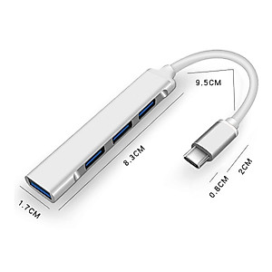 Newrys Monitor Adapter Multi-use Anti-Fingerprint Efficient Multi Monitor Adapter Reliable Silver Type C