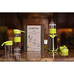 Personal Smoothie Blender 2-in-1 Single Serve Blender, Mini Bullet Blender 500W With 20 Ounce Tritan Sports Bottle and Grinder Cup for Juices, Shakes, Smoothies and More (Mironi)