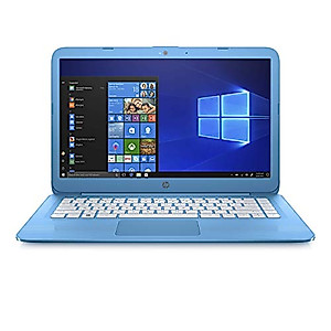 HP Stream 14-inch Laptop, Intel Celeron N3060 Processor, 4 GB SDRAM Memory, 32 GB eMMC Storage, Windows 10 Home in S Mode (14-cb010nr, Aqua Blue) (Renewed)