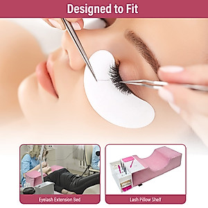 SAILFIN Lash Pillow for Lash Extensions, Eyelash Extension Pillow, Lash Bed Pillow, Memory Foam Lash Neck Pillow for Lash Extensions, Pink