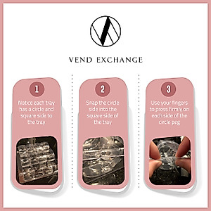 Vend Exchange Clear Plastic Macaron Containers - Fits 12 Macarons (Pack of 14)