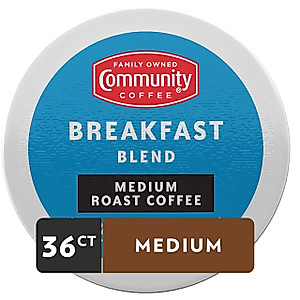 Community Coffee Breakfast Blend 36 Count Coffee Pods, Medium Roast, Compatible with Keurig 2.0 K-Cup Brewers, 36 Count (Pack of 1)