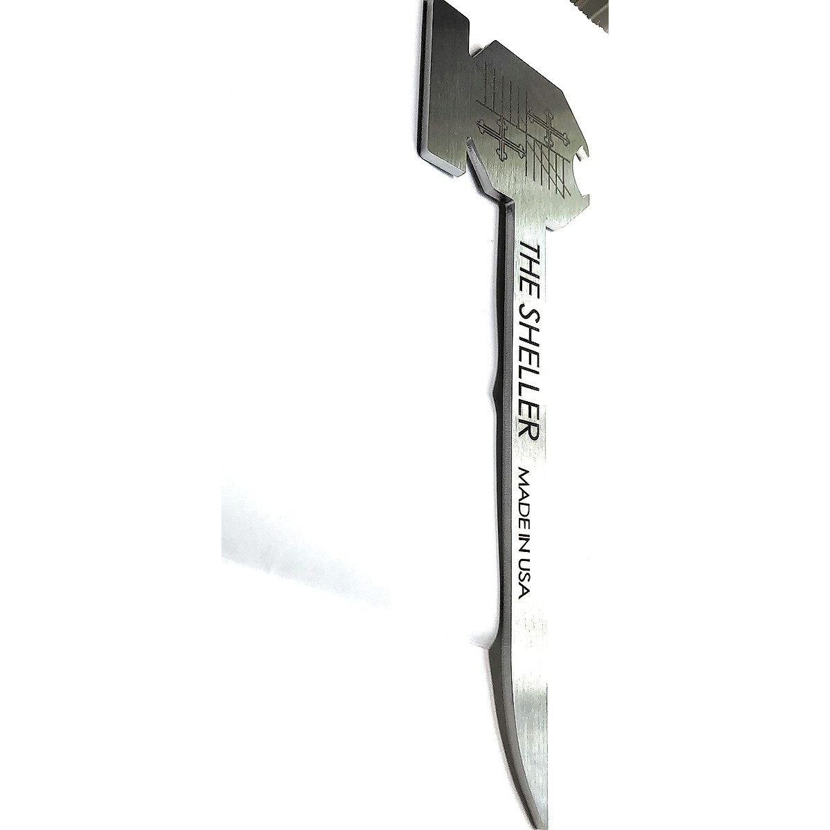 THE SHELLER- The flat, Stainless Steel, mallet/picker/bottle opener : the seafood Multi-tool