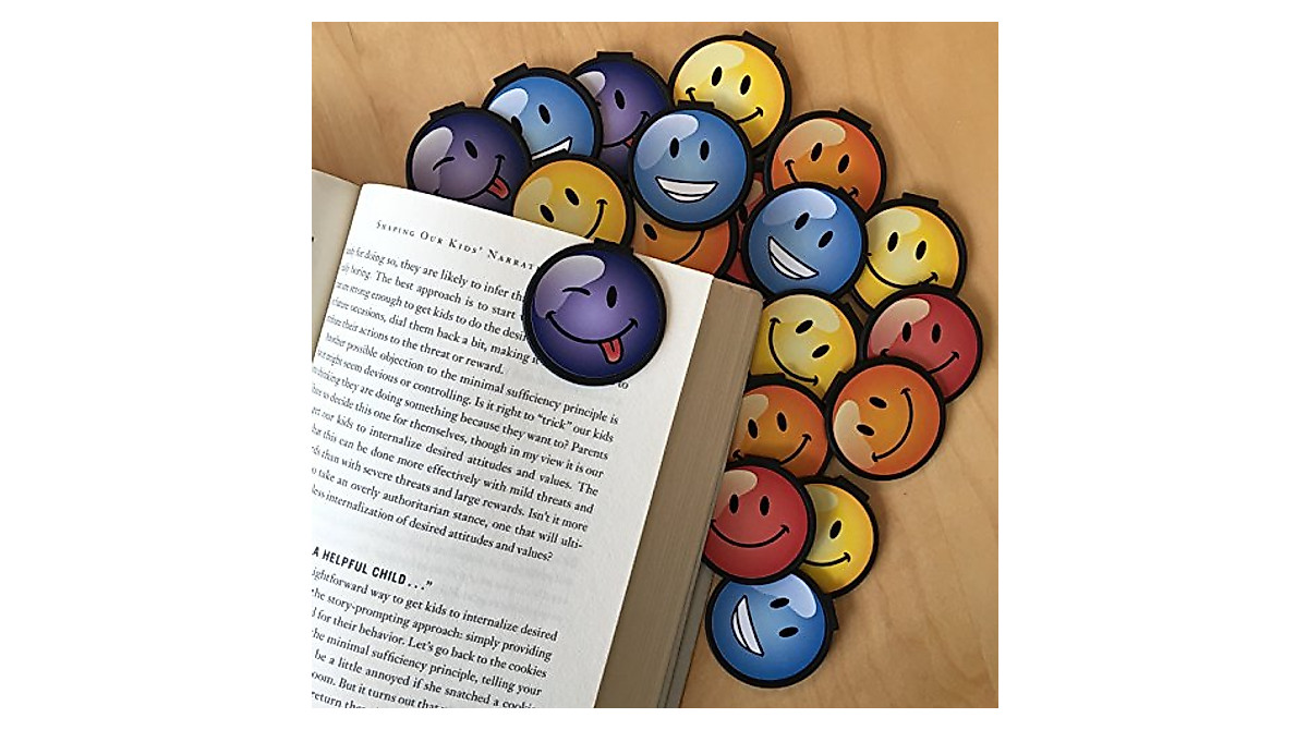 Kids Smiley Face Bookmarks Bulk Pack - School & Reading Incentives