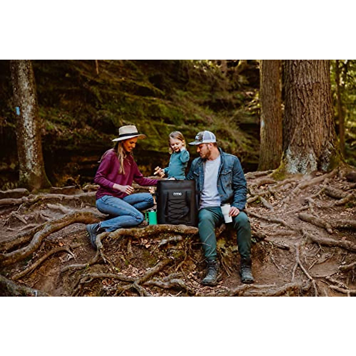 RTIC Backpack Cooler 20 Can, Insulated Portable Soft Cooler Bag Waterproof for Ice, Lunch, Beach, Drink, Beverage, Travel, Camping, Picnic, Car, Hiking, Blue/Grey