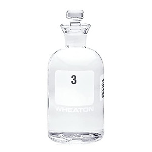 Wheaton 227497-00G BOD Bottle, 3000mL, Pennyhead Stopper, Unnumbered, 69mm Diameter x 165mm Height (Case Of 24)