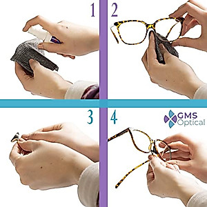 GMS Optical® 2.5mm Anti-Slip Adhesive Contoured Soft Silicone Nose Pads with Super Sticky Backing for Glasses, Sunglasses, and Eye Wear - 5 Pair (Black)